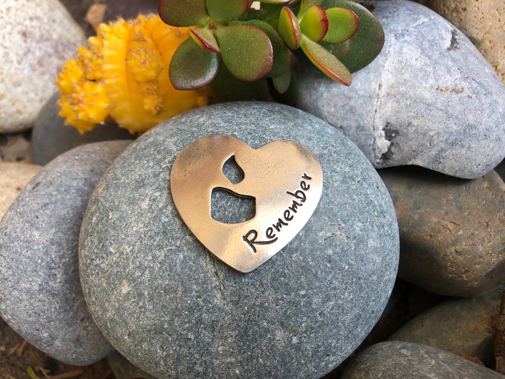 Remember Rock | Outdoor Memorial Garden Rock – Whitney Howard Designs
