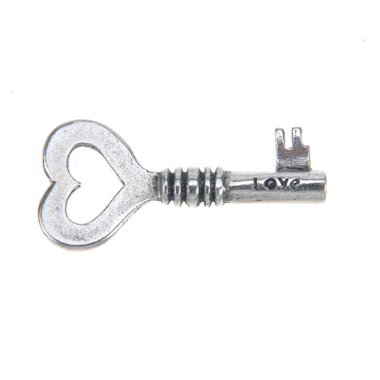 Love Heart Key Charm | Loose or on Necklace | Romantic Gifts & Jewelry ...