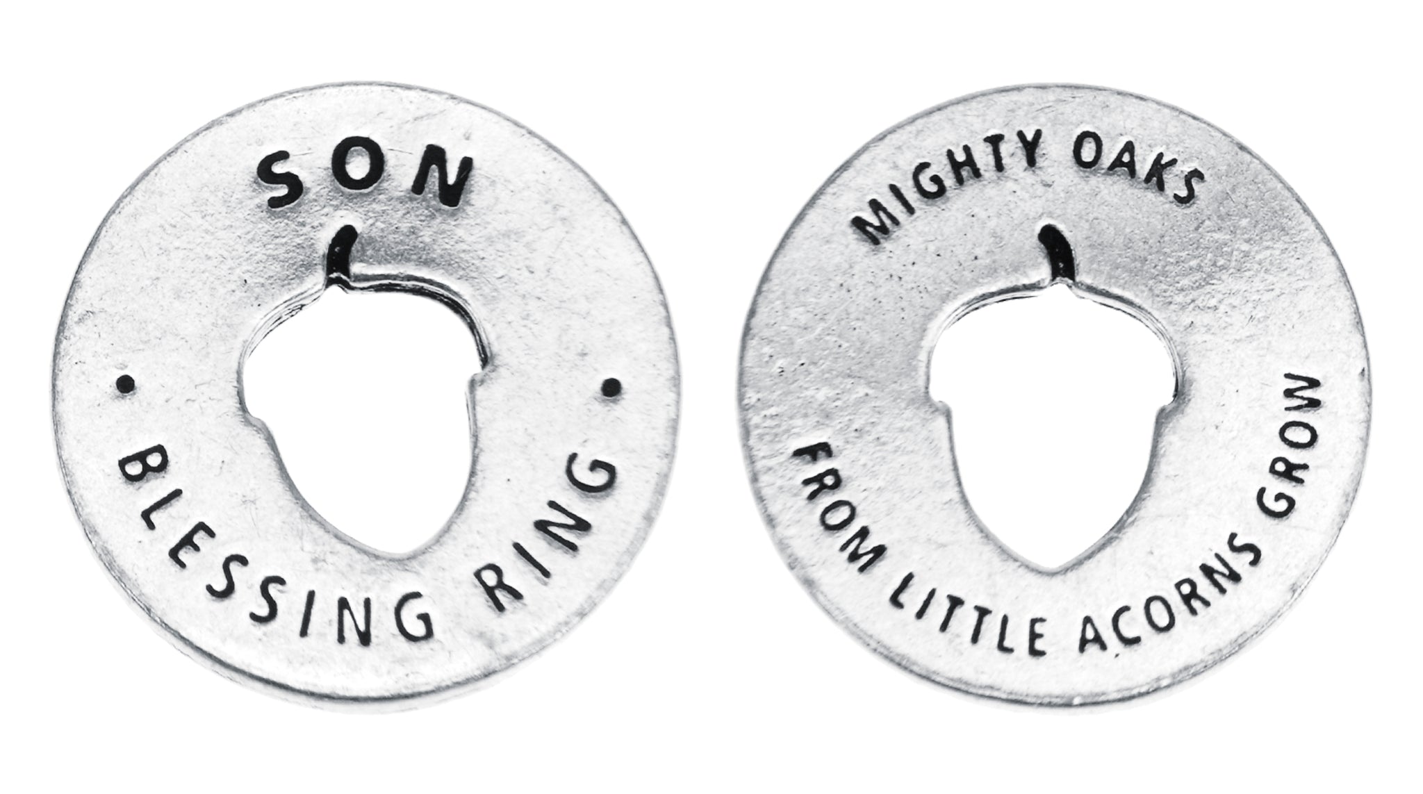 Son Blessing Ring Charm, Pewter, Handcrafted | Mighty Oaks from Acorns ...