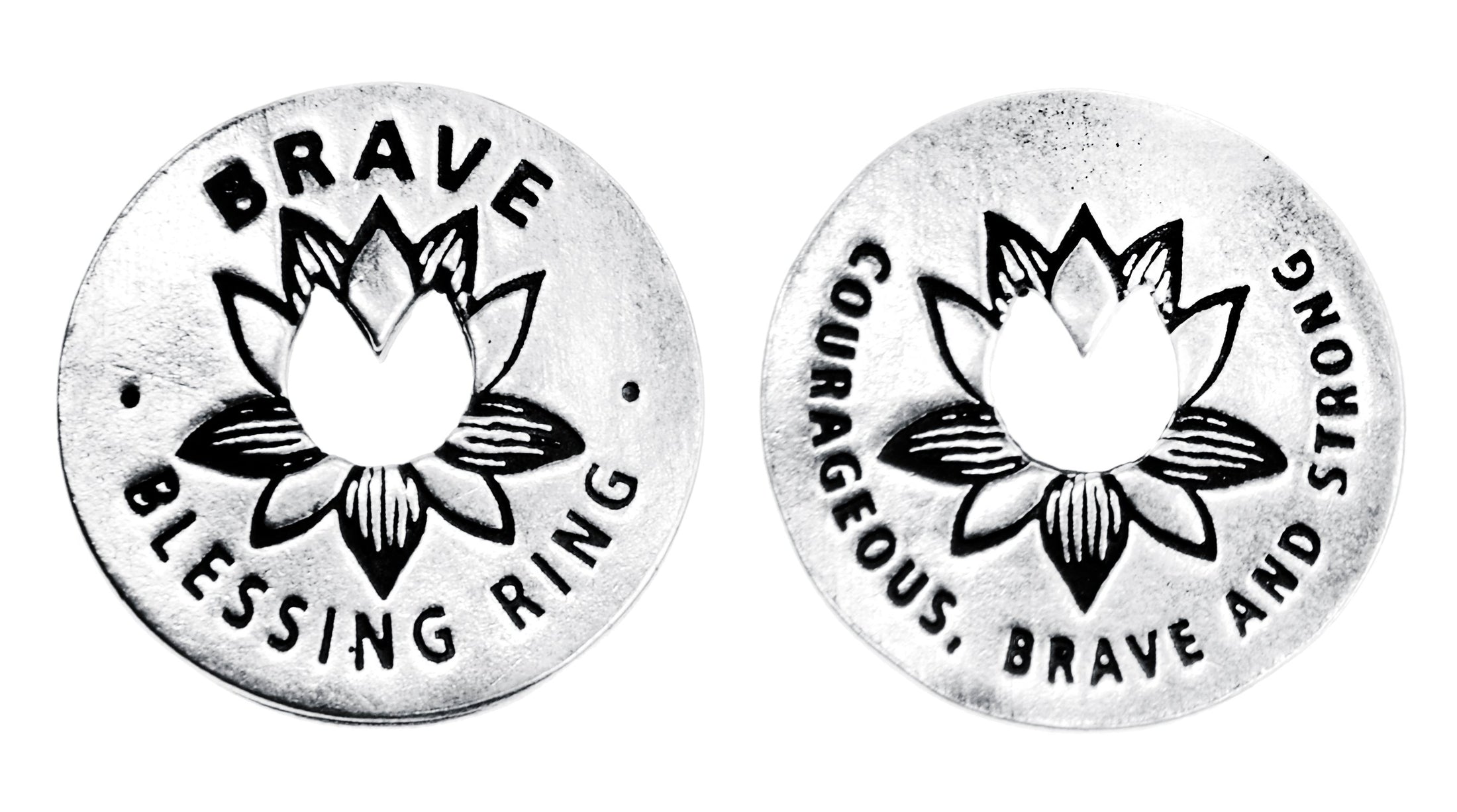 Brave Flower Blessing Ring Charm Pewter | Courageous, Brave and Strong ...