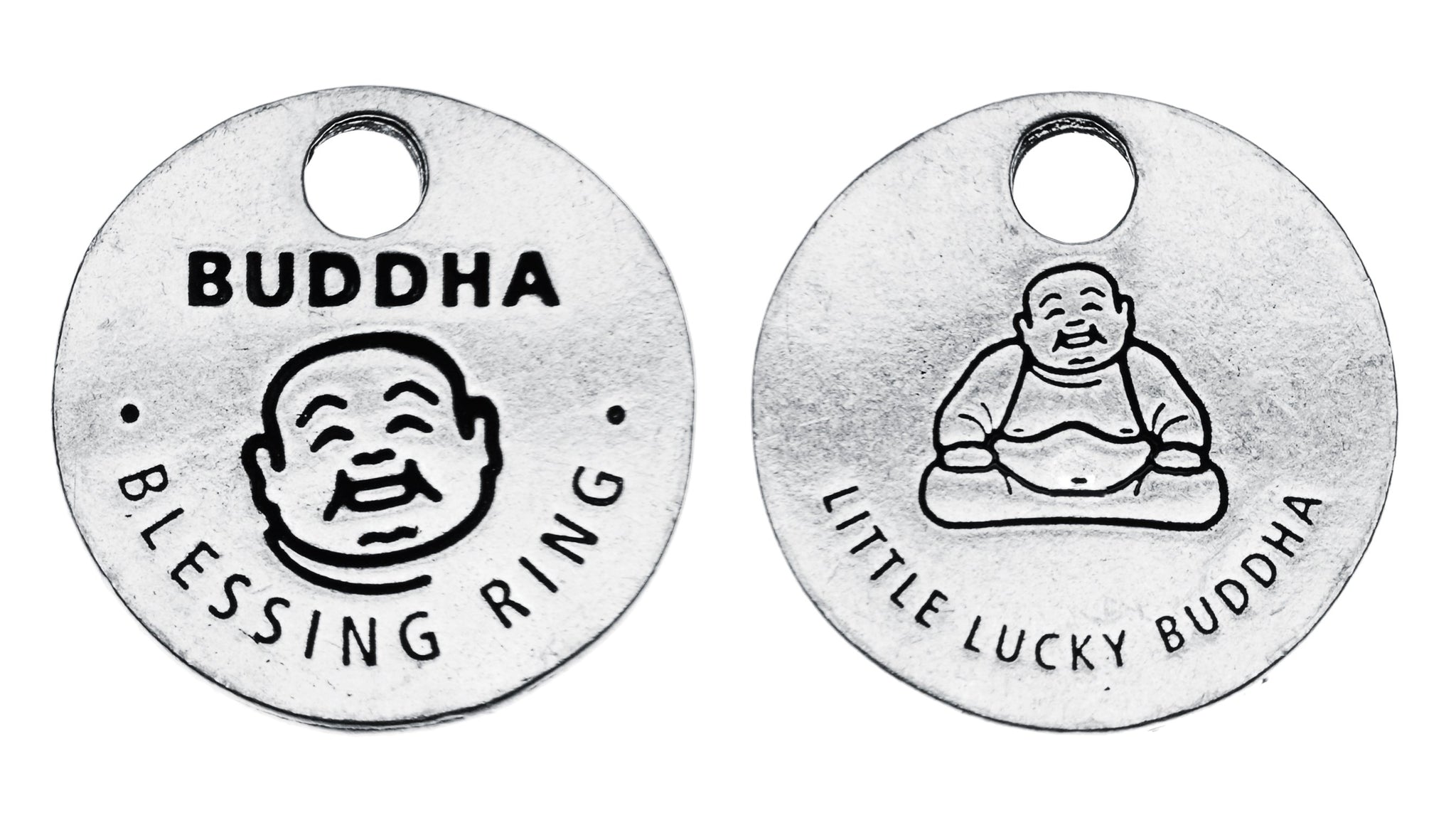 Little Lucky Buddha Blessing Ring Charm Pewter | Meditation & Zen Gift ...
